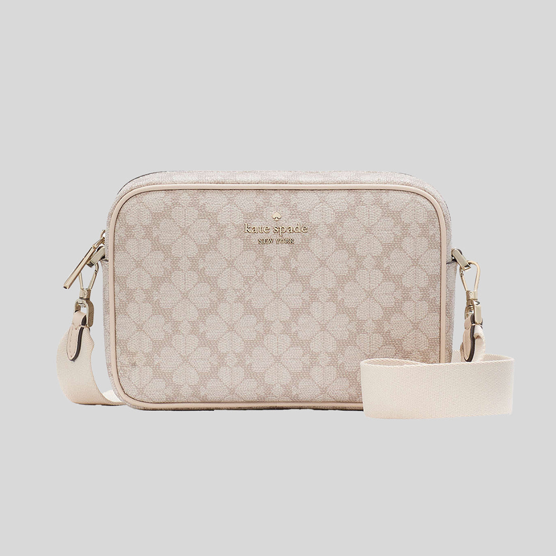 KATE SPADE Signature Spade Flower Mini Camera Bag Dark Beige Multi KK0