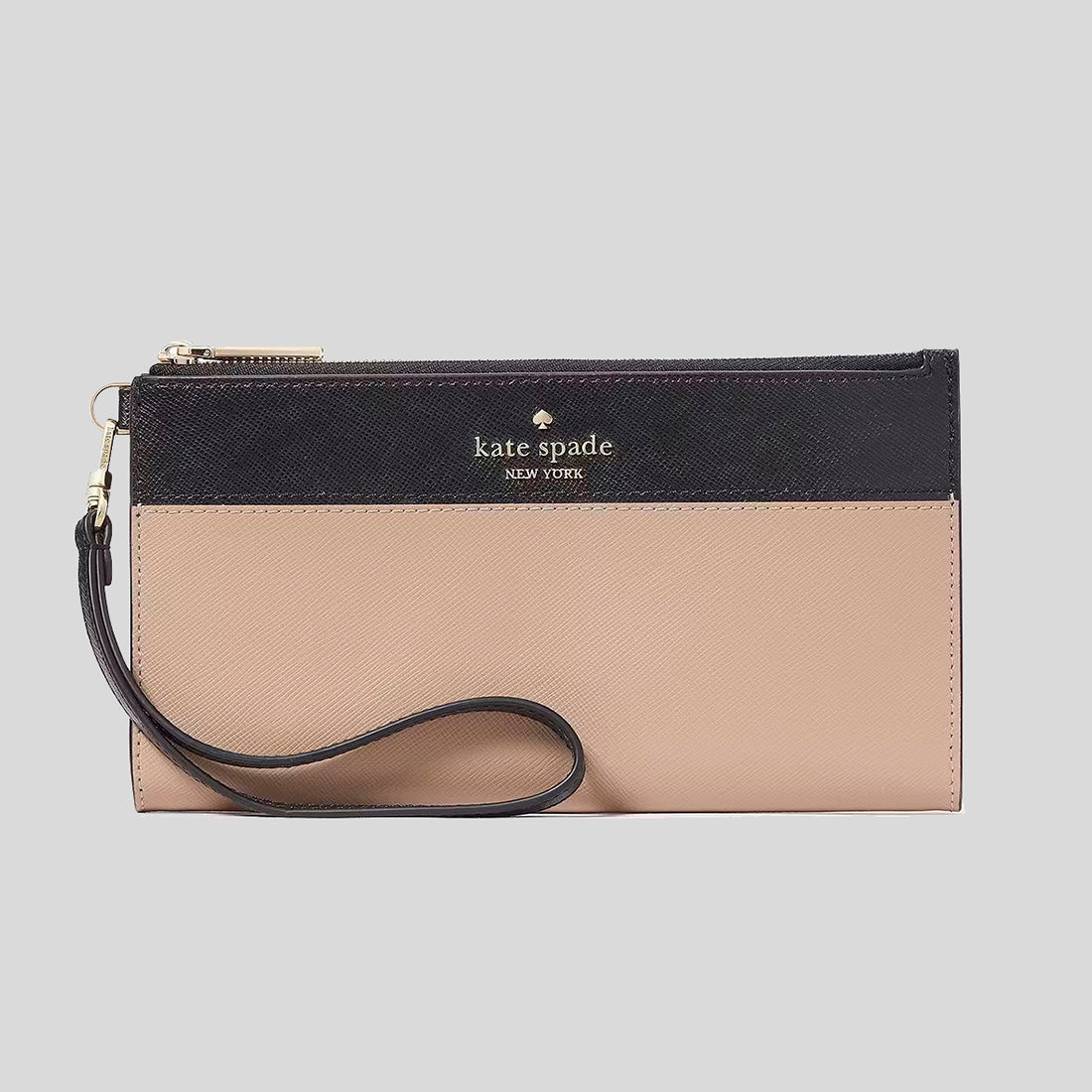 KATE SPADE Madison Double Zip Wristlet Toasted Hazelnut Multi KC507 ...