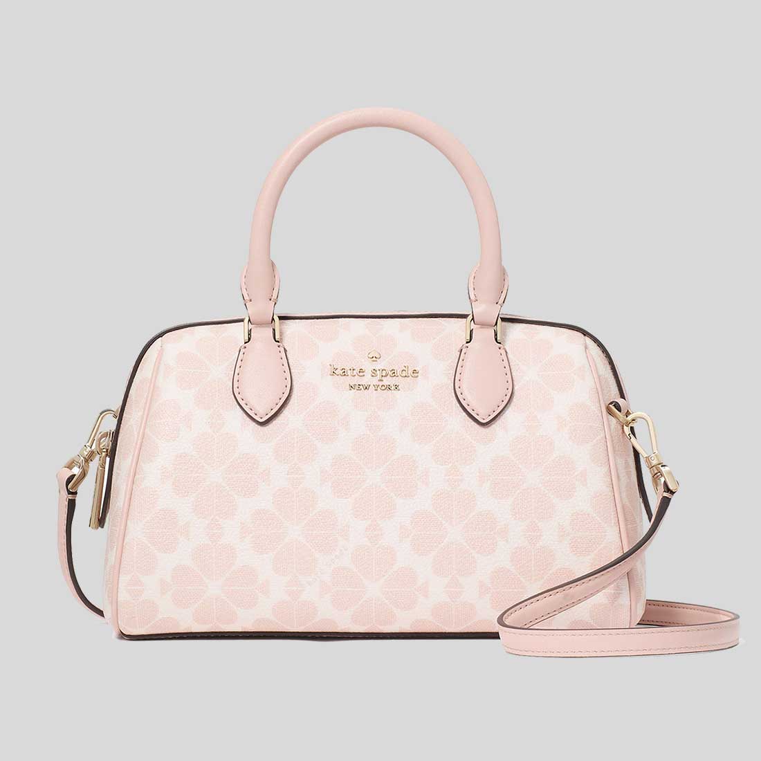 KATE SPADE Signature Spade Flower Duffle Crossbody Bag Rose Smoke KG48