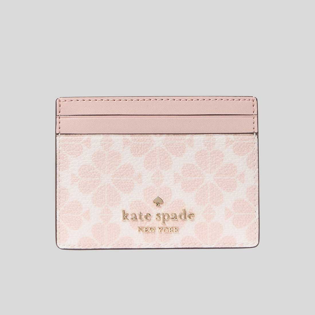 KATE SPADE Signature Spade Flower Small Slim Card Holder Rose Smoke KI