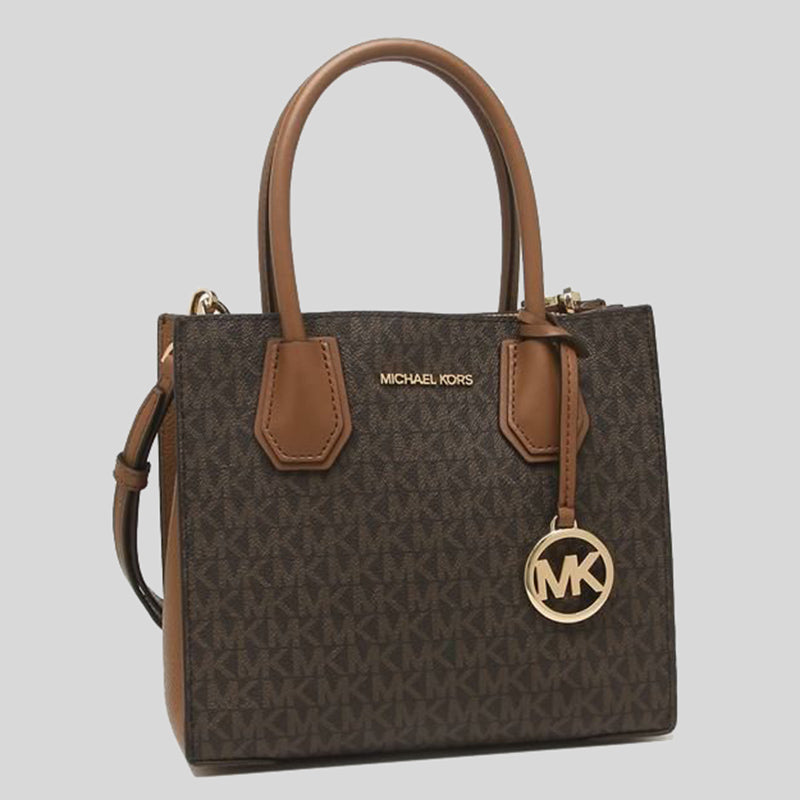 Michael Kors Mercer Medium Logo and Leather Accordion Crossbody Bag 35